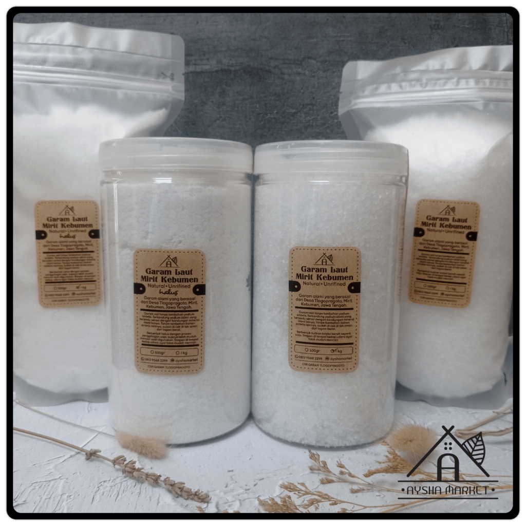 Jual garam sehat organik tanpa pemutih sea salt -+1kg mirit kebumen ...