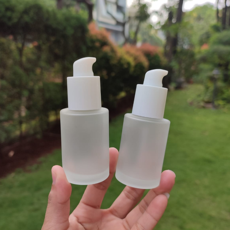 Jual Botol pump 30ml Kaca Botol Lotion Botol Kaca Frost Doff Botol Pump ...
