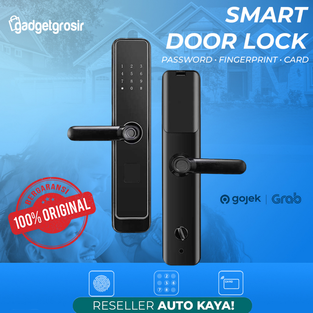 Jual TaffGUARD Smart Door Lock XR24 / XR25 Password Fingerprint Card Kunci Pintu Pintar Gagang ...