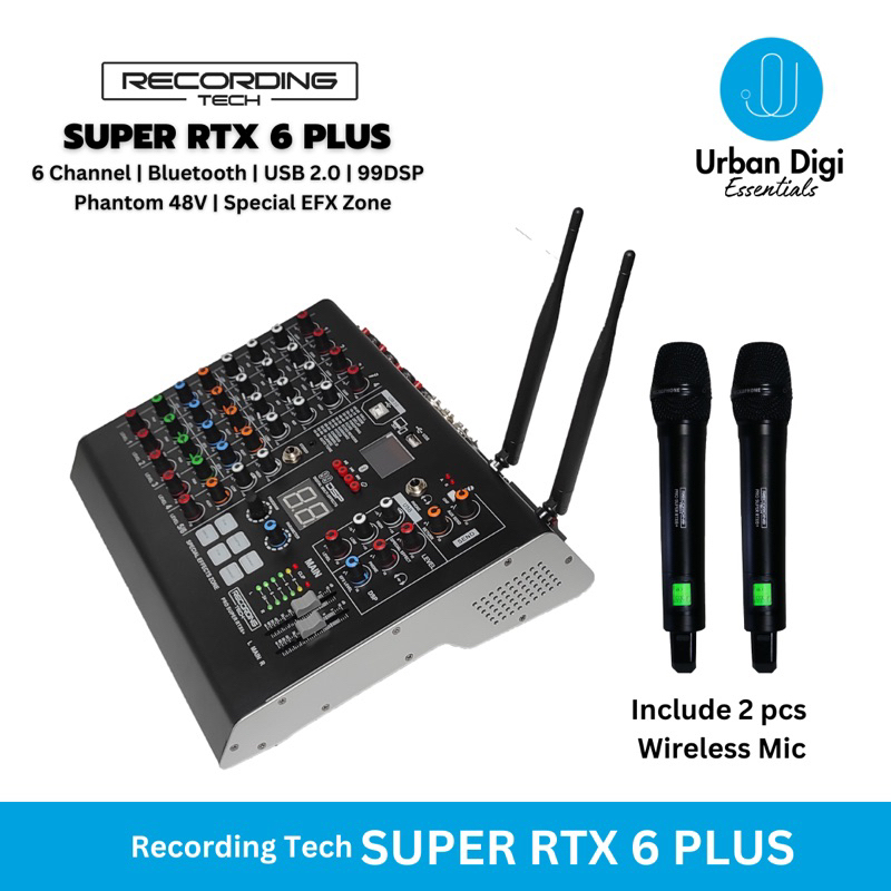 Jual RECORDING TECH PRO SUPER RTX 6 PLUS - Mixer Audio 6 Channel ...