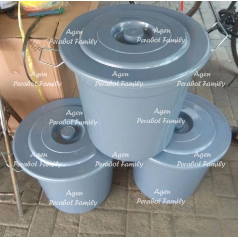 Jual Ember Plastik 40 Liter + Tutup / Ember Kuping Abu Plastik 40L ...