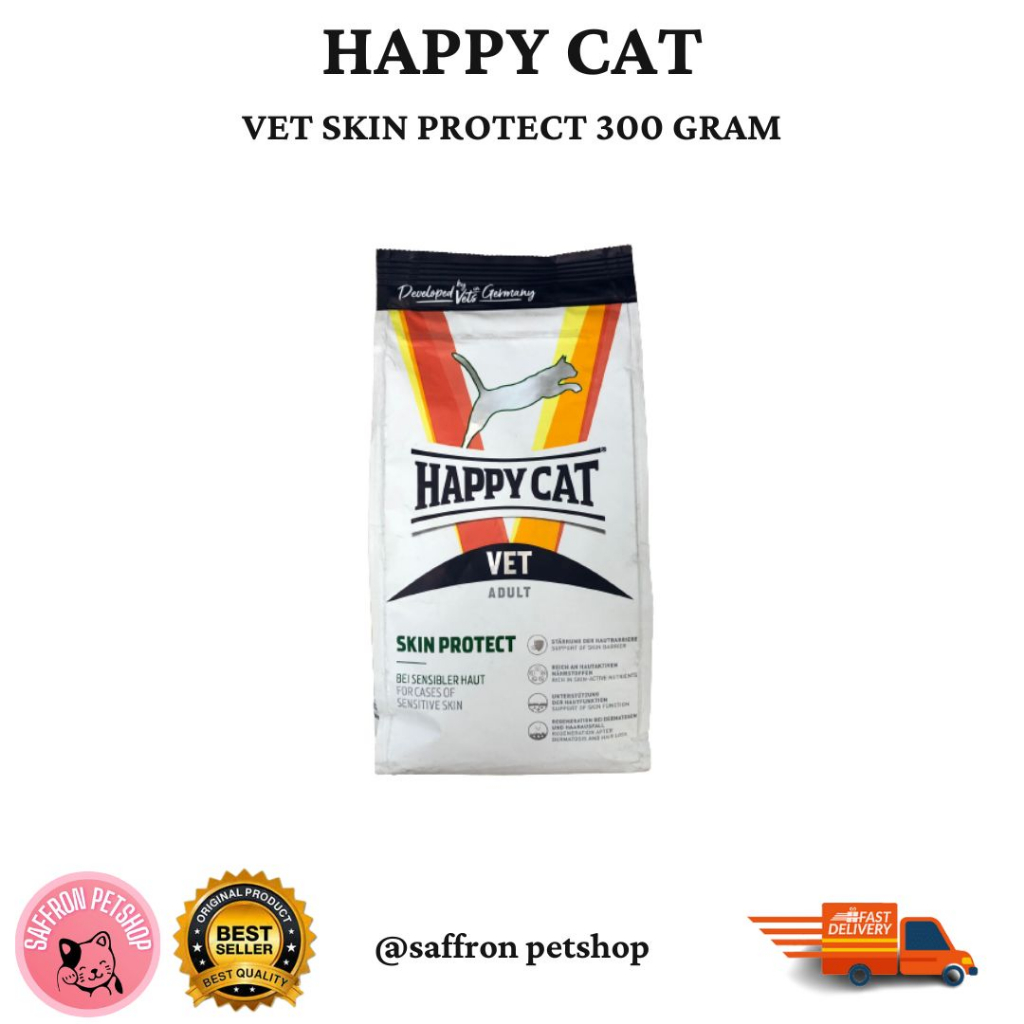 Jual HAPPY CAT SKIN PROTECT 300 GRAM MAKANAN KUCING DRY FOOD | Shopee ...