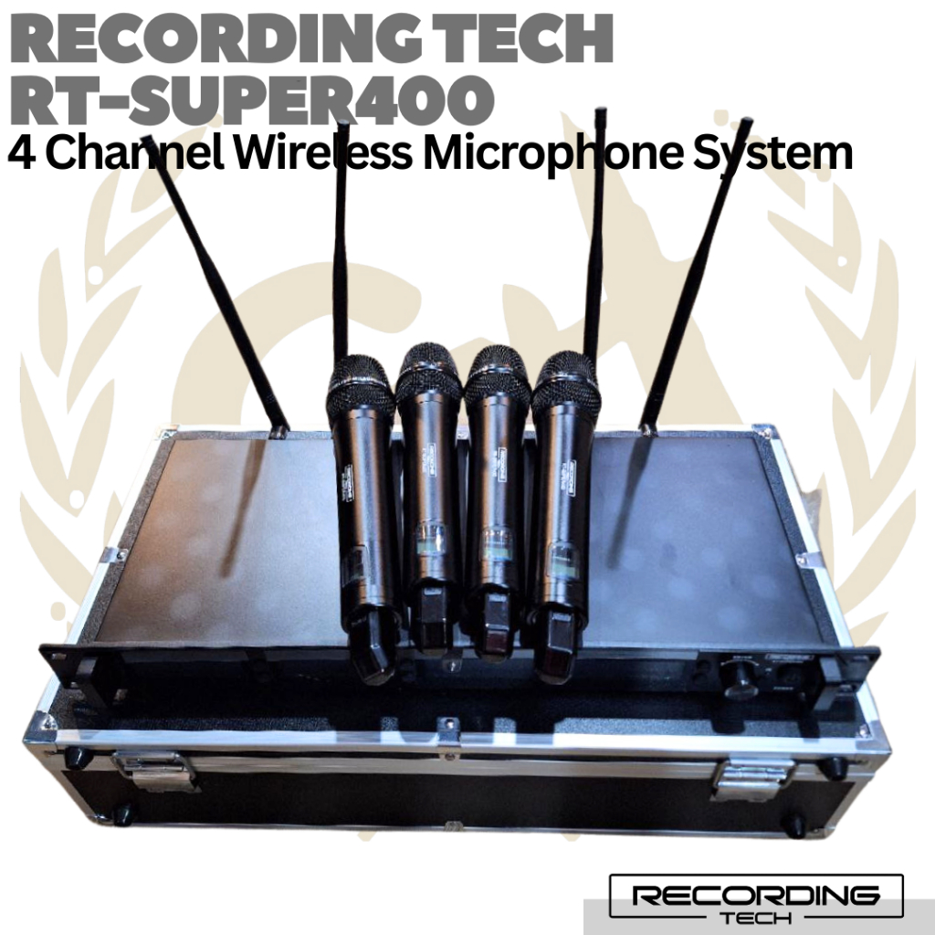 Jual RECORDING TECH RT SUPER400 WIRELESS MICROPHONE | 4 CHANEL MIC ...