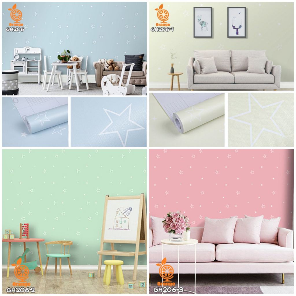Jual Wallpaper Stiker Motif Estetik Warna Cerah 45cm x 8m Wallpaper ...