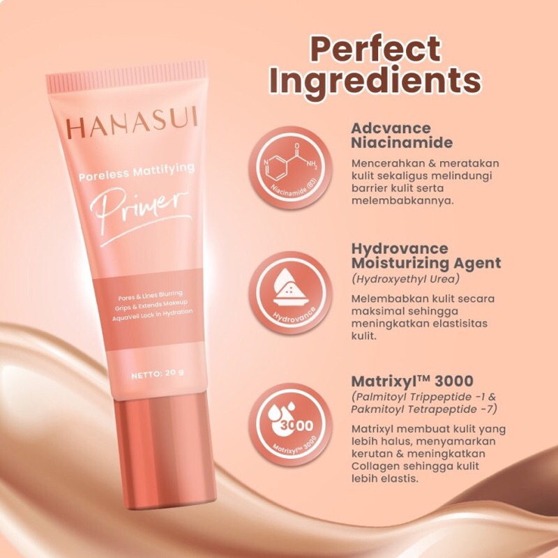 Jual HANASUI Poreless Mattifying Primer | Shopee Indonesia