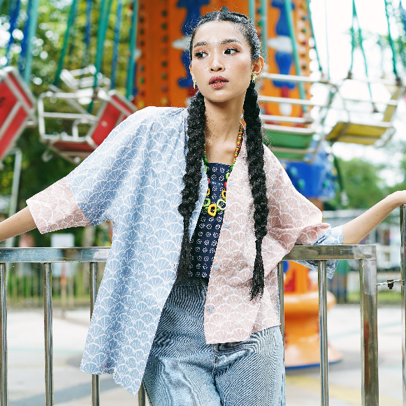 Jual Batik ENOM - Couple Kara Kaori - Kemeja Batik & Blouse Batik Katun ...