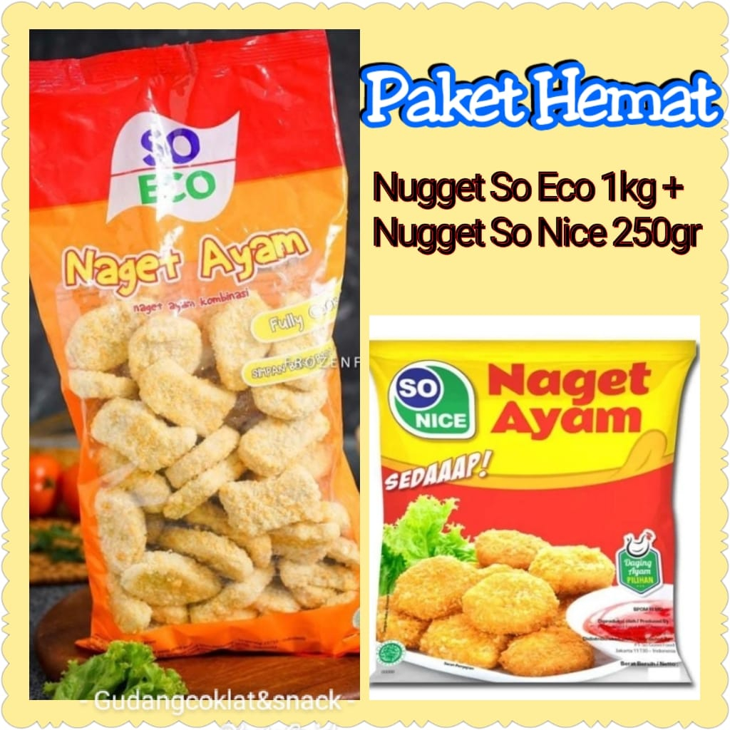 Jual PAKET MURAH (1 BKS CHICKEN NUGGET SO ECO 1KG + 1 BKS CHICKEN ...