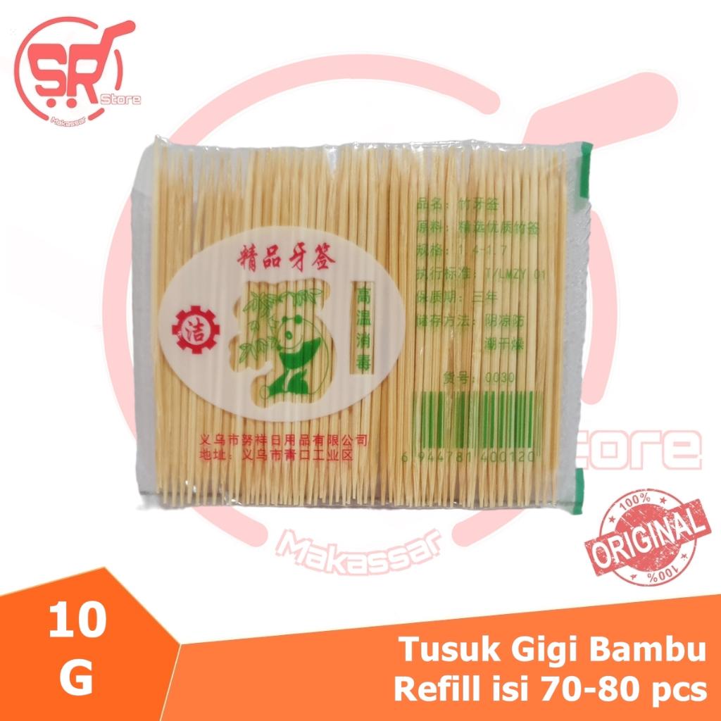 Jual Tusuk Gigi Bambu Kemasan Refill 80 Batang Shopee Indonesia