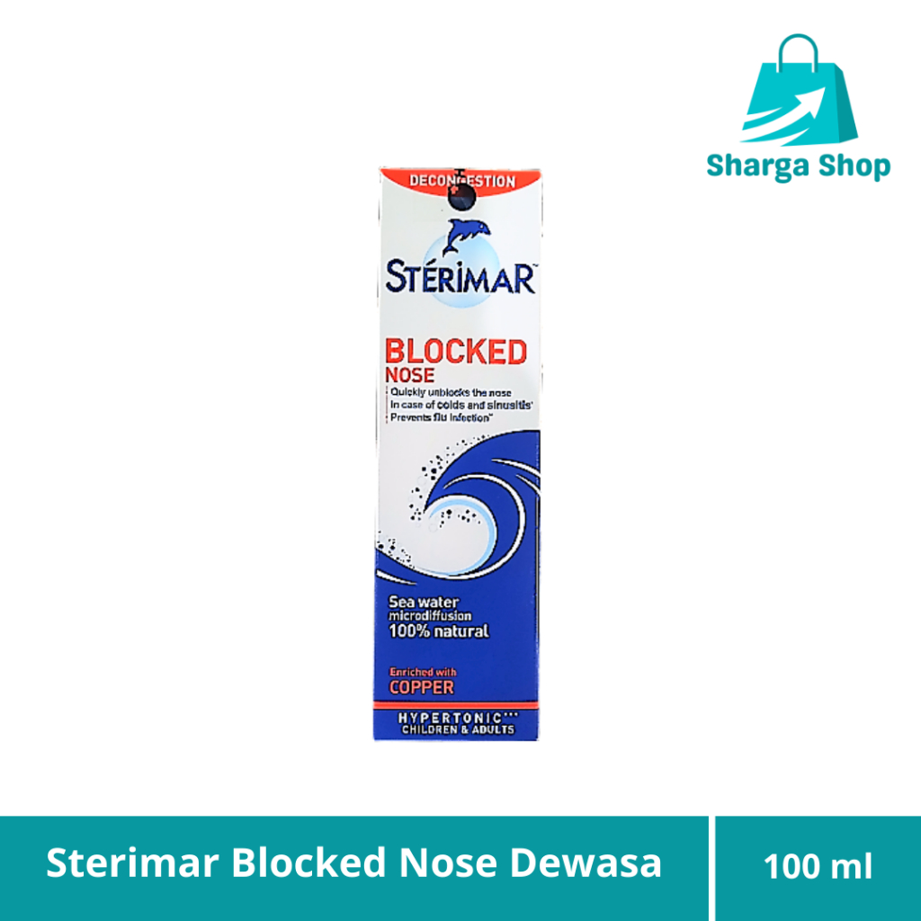 Jual STERIMAR BLOCKED NOSE DEWASA / HYPERTONIC / UNTUK HIDUNG TERSUMBAT ...