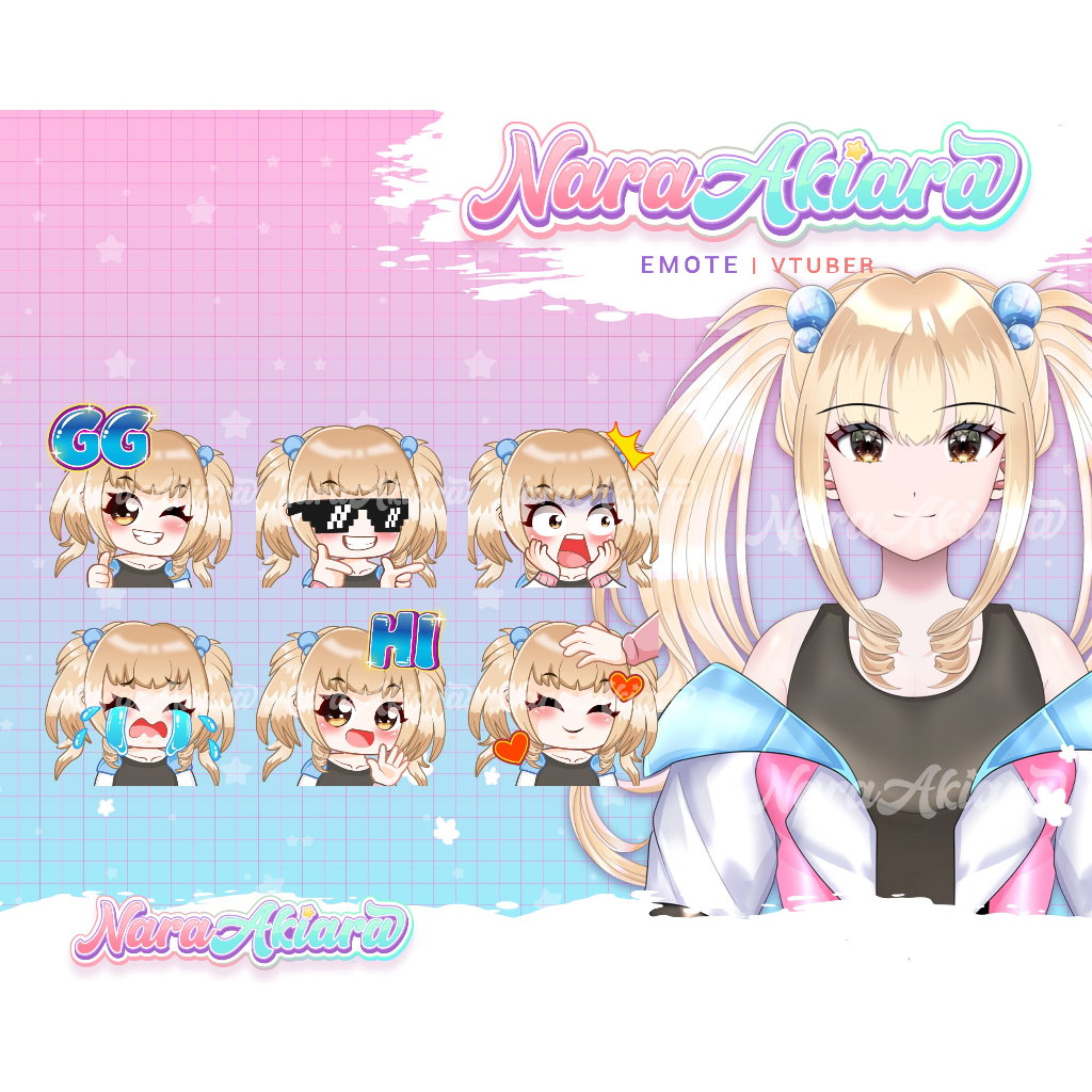 Jual Jadikan Streaming Anda Lebih Menarik dengan Vtuber Emote untuk ...