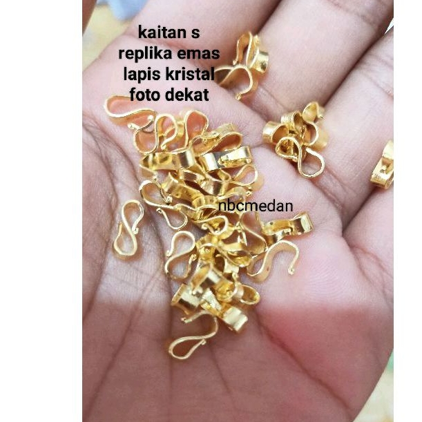Jual Kaitan s replika emas 24 k lapis kristal,harga perbiji | Shopee ...