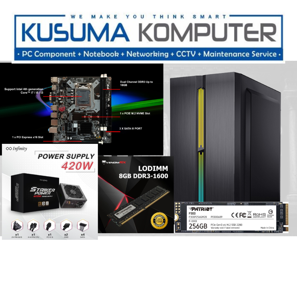 Jual Komputer PC Rakitan Intel Core i7 4790 / 8GB RAM / 256GB SSD NVME | Shopee Indonesia