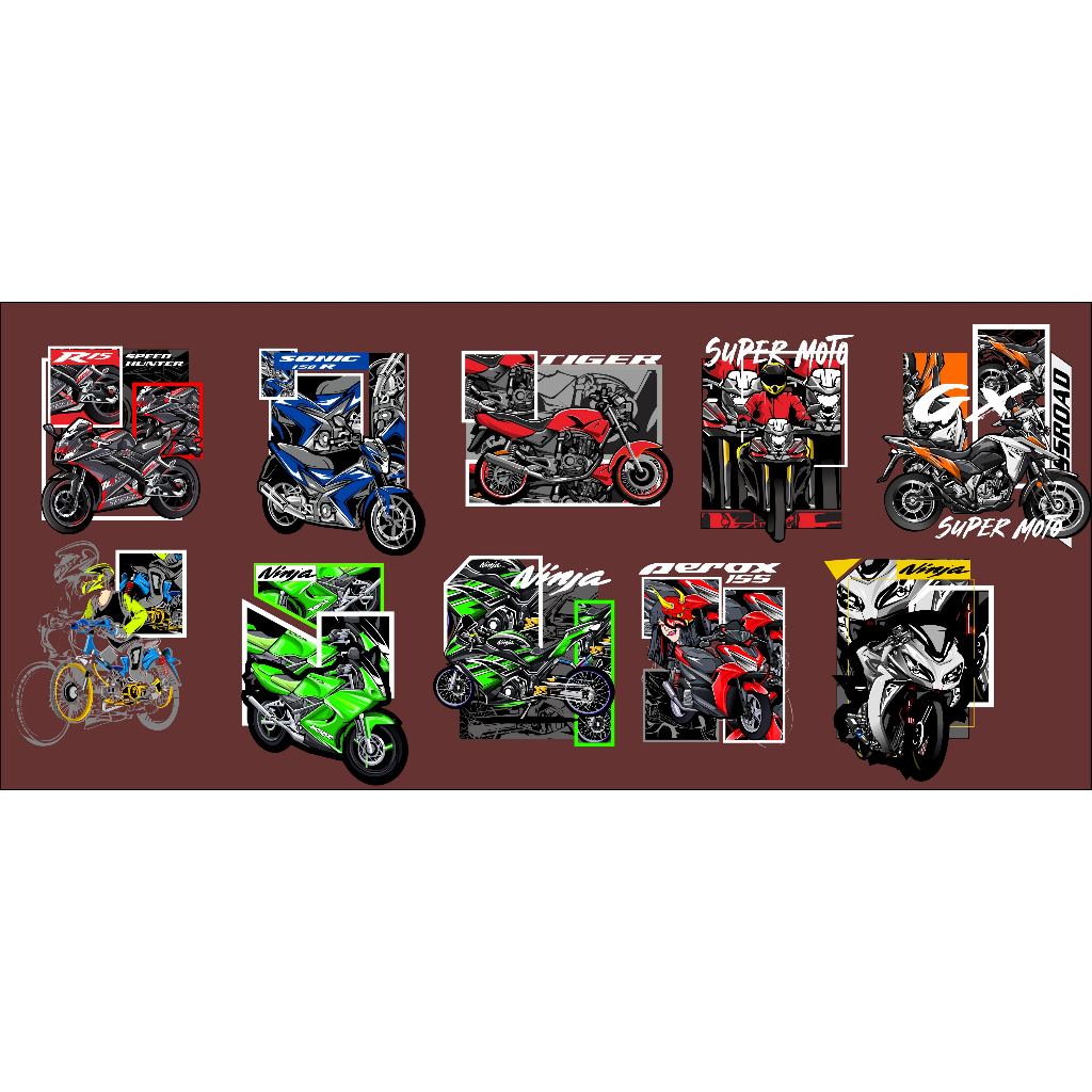 Jual Sablon DTF Siap Press / Sablon DTF Motor / Stiker Sablon / Uk a4 ...
