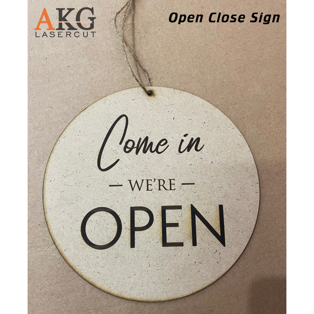 Jual Papan Tanda Open Close/Buka Tutuup/Sign Open Close | Shopee Indonesia