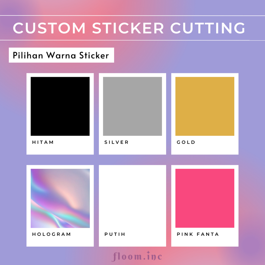 Jual Custom Sticker Cutting Oracal Hologram Flower Balloon Buket Bunga ...