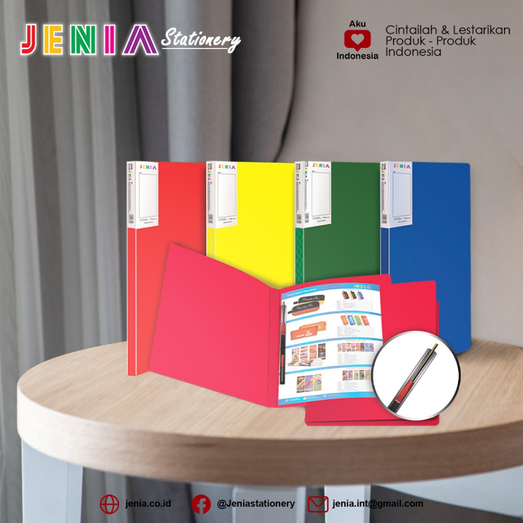 Jual Map Spring File JENIA Folio/Map Plastik Spring File F4/Map Snell ...