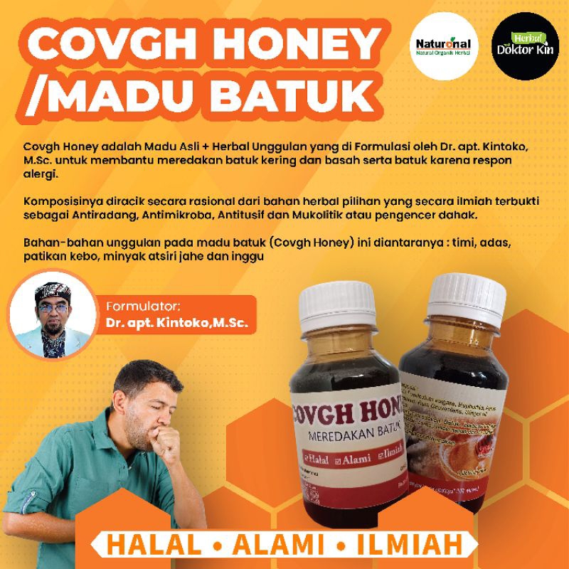Jual Covgh Honey (mengobati masalah pernapasan : batuk, asma, bronkitis ...