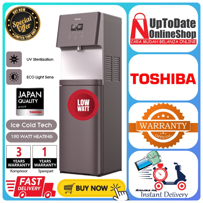 Jual DISPENSER GALON BAWAH TOSHIBA RWF-W1830UVBN(T) W1830UVBNT UV-C ...