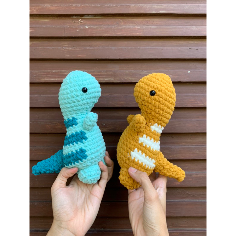 Jual Boneka Dinosaurus Rajut Handmade - Dino Plushies Crochet | Shopee ...