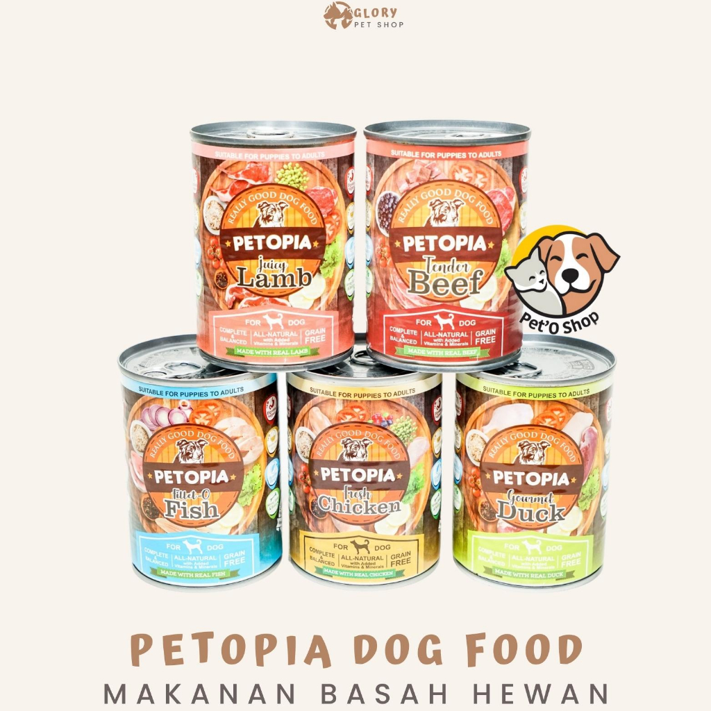 Jual PETOPIA DOG FOOD BASAH 380 GRAM MAKANAN ANJING PREMIUM BASAH ...