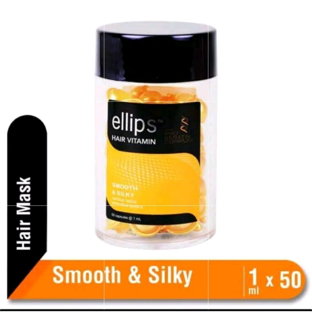 Jual Ellips Hair Vitamin (dengan Moroccan Oil) Kemasan Botol 50 kapsul ...