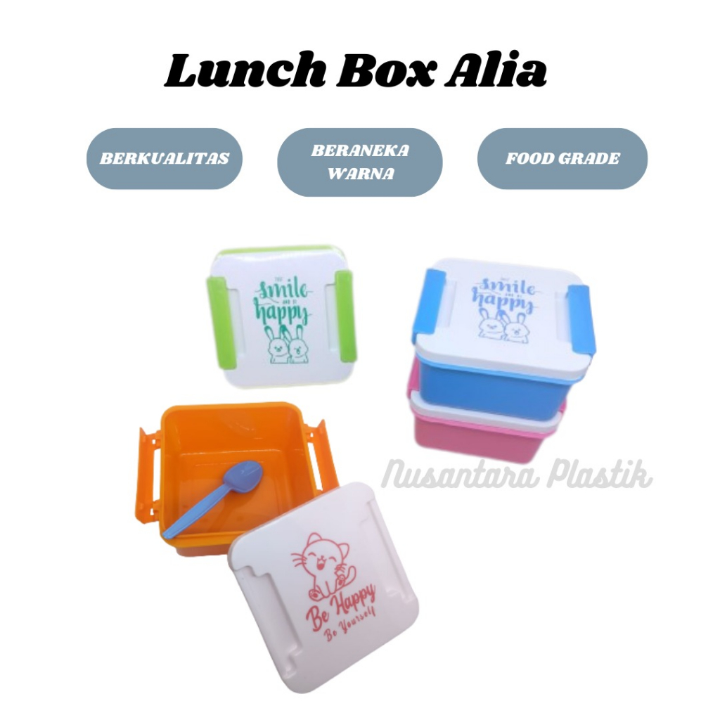Jual Lunch Box Kotak Makan Tempat Bekal Alia | Souvenir Ultah acara lainnya | Shopee Indonesia