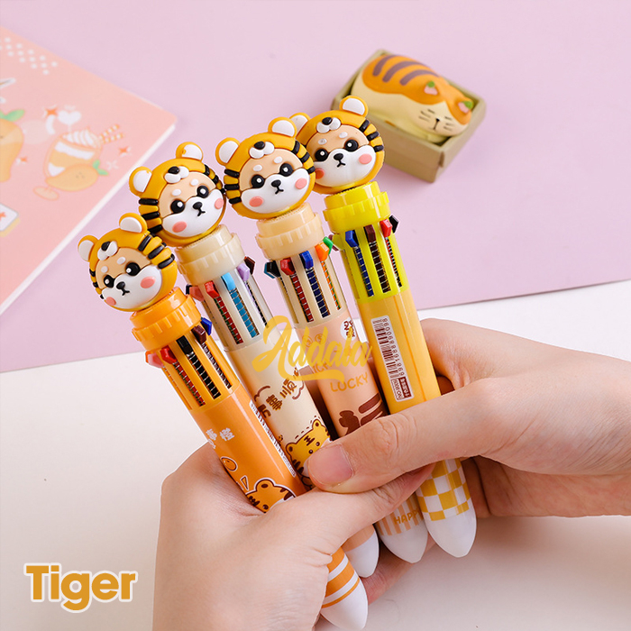 Jual PULPEN 10 WARNA / PULPEN CETEK 10 WARNA / 10 COLORS CUTE CARTOON ...