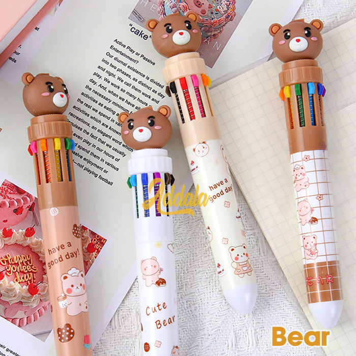 Jual PULPEN 10 WARNA / PULPEN CETEK 10 WARNA / 10 COLORS CUTE CARTOON ...