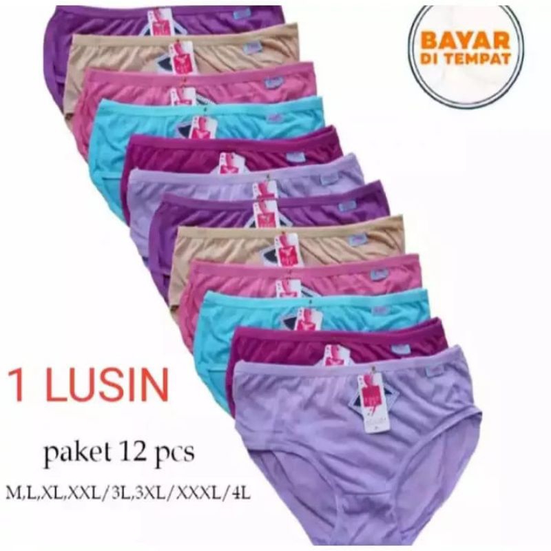 Jual CD celana dalam wanita polos 1 lusin | Shopee Indonesia