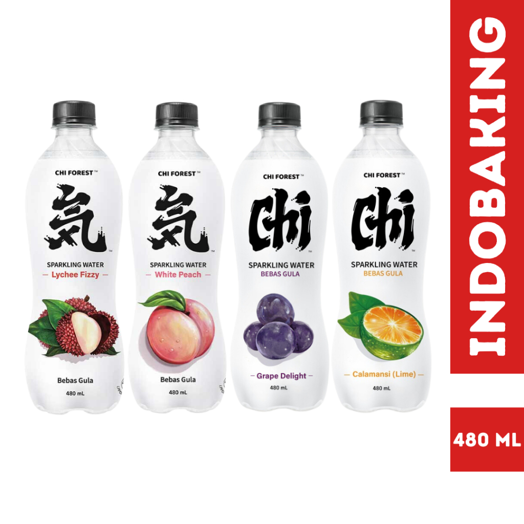 Jual CHI FOREST Sparkling Water White Peach Lychee Fizzy 480 ml Sugar Free Minuman Bersoda Bebas ...