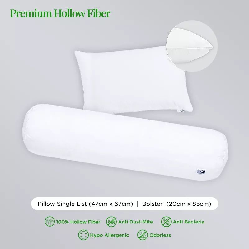 Jual Paket Bantal dan Guling Premium Hollow Fiber (Single List ...