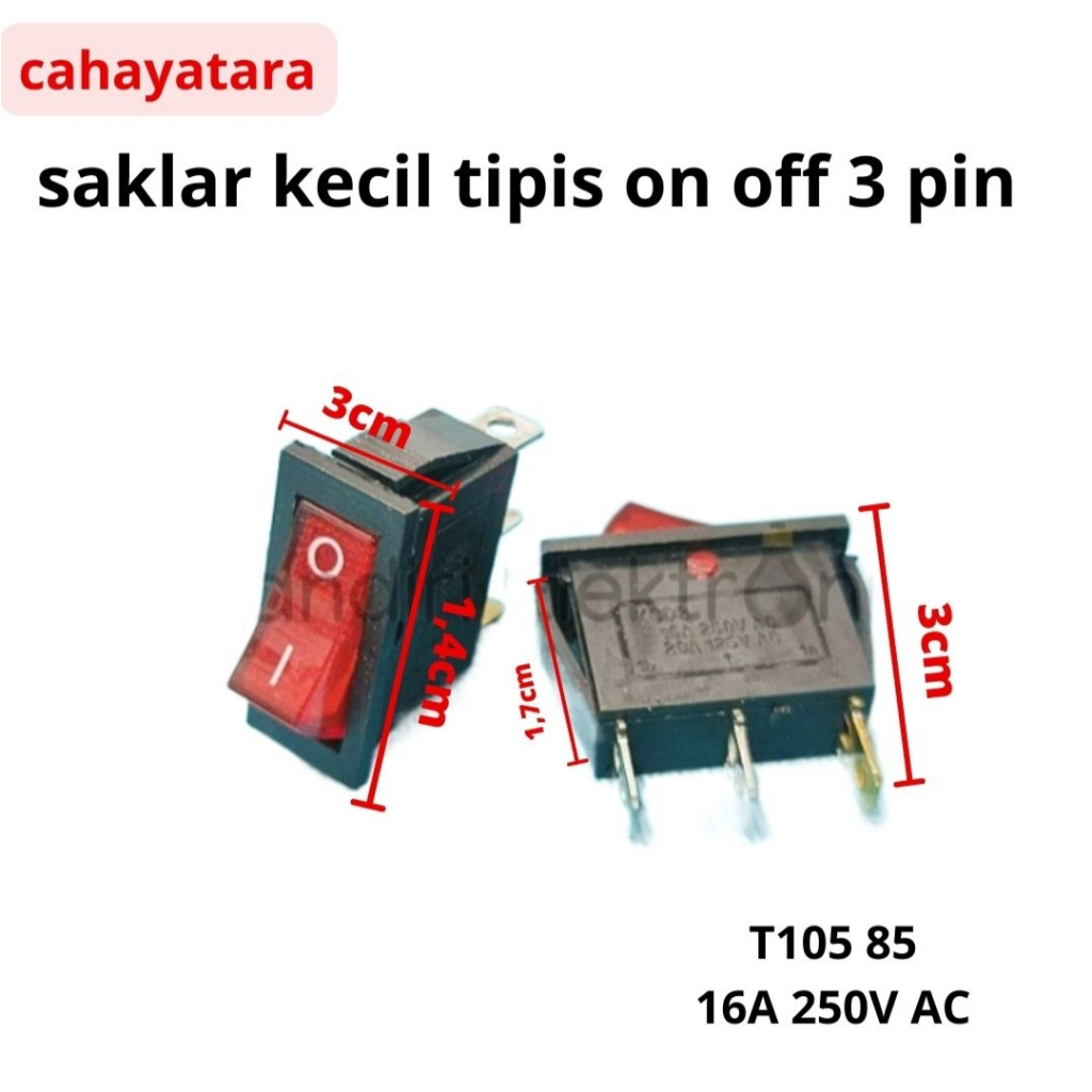 Jual Saklar Kecil TIPIS On Off 3 Pin / Saklar On Off Motor | Shopee ...