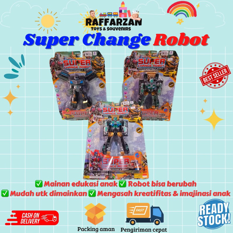 Jual Mainan Robot Robotan Berubah Jadi Mobil Transformer Toboot Super Change Robot Berubah ...
