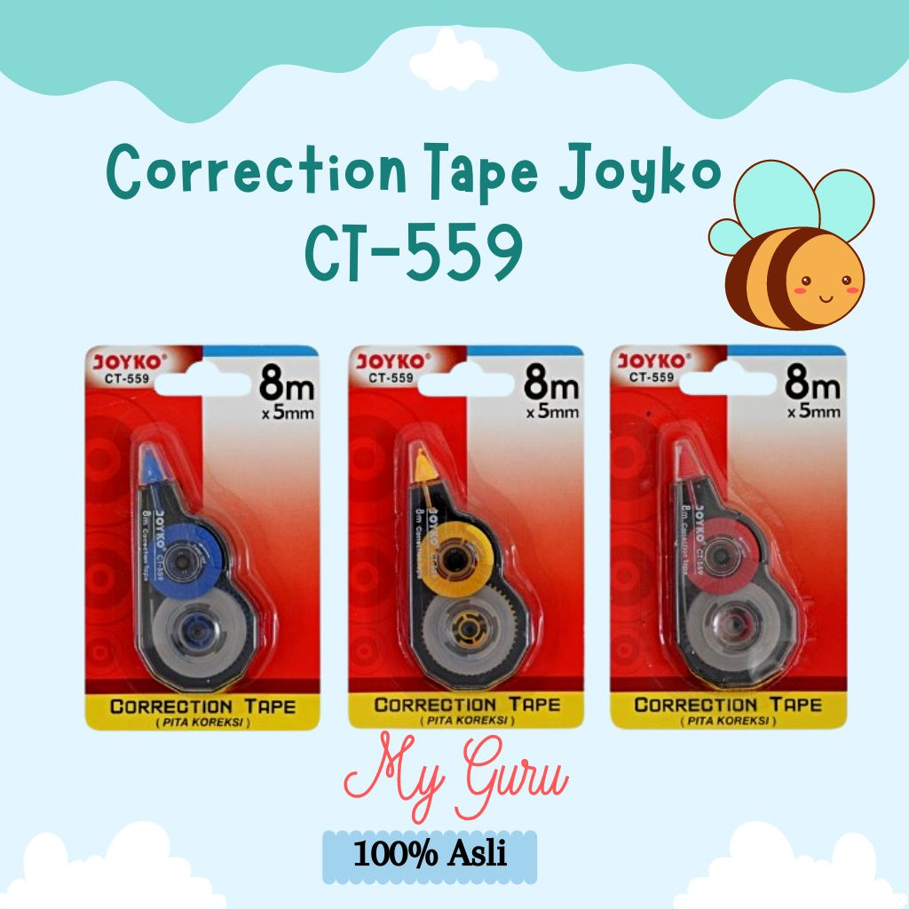 Jual [PCS] JOYKO CORRECTION TAPE / JOYKO TIP-X ROLL CT-559 (8 METER ...