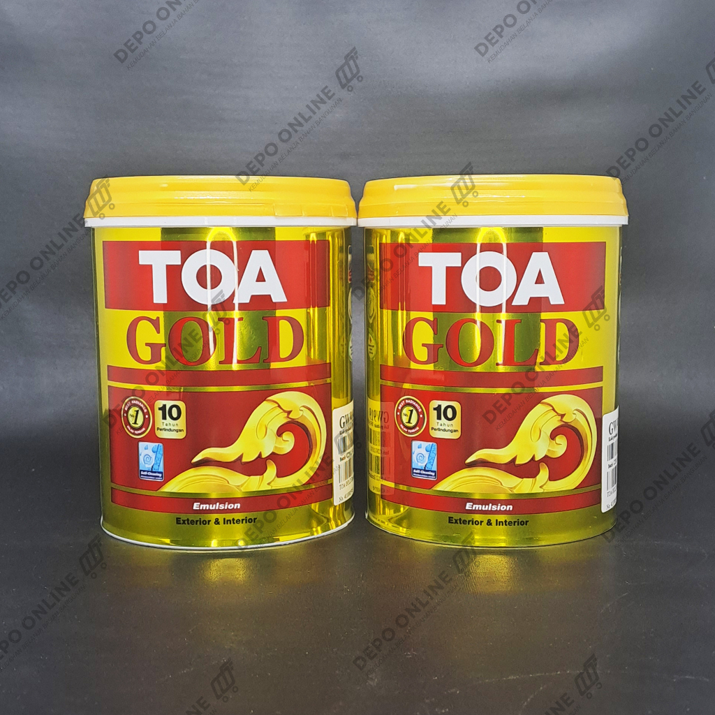 Jual : CAT TEMBOK TOA GOLD PAINT CAT TEMBOK WARNA EMAS 1 LITER | Shopee ...