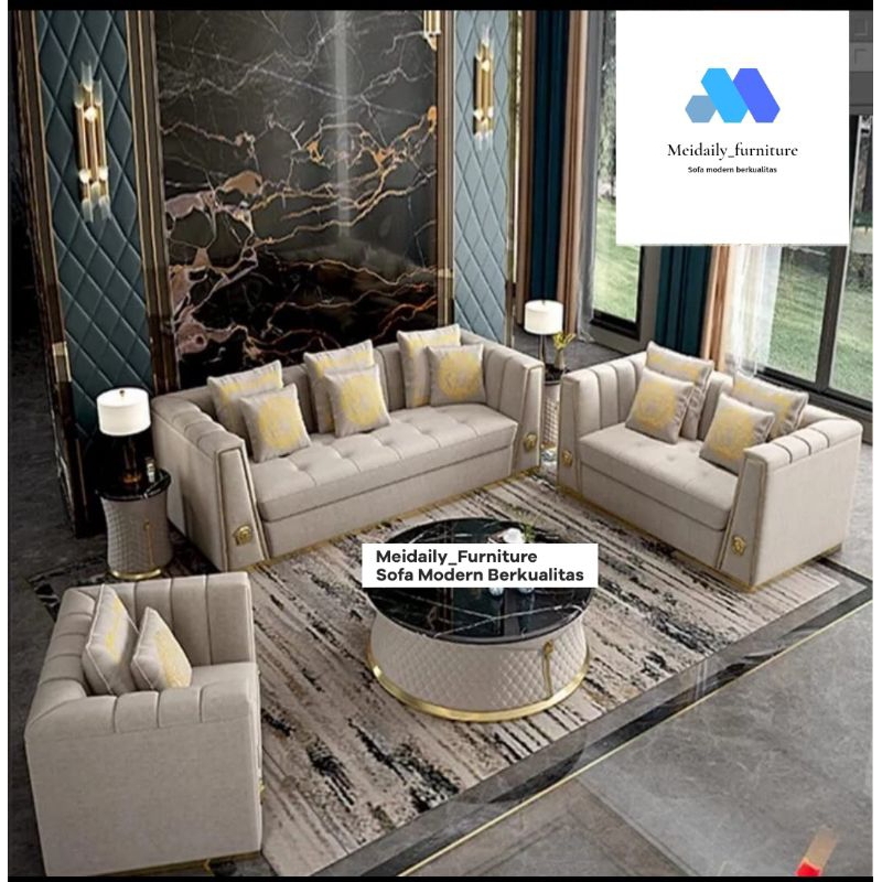 Jual Sofa 321 Super Mewah Model Terbaru Kekinian Kursi Ruang Tamu ...