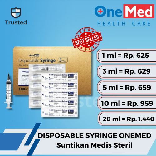 Jual Syringe Onemed Disposable Syringe Jarum Spuit Onemed 1 BOX | Shopee Indonesia