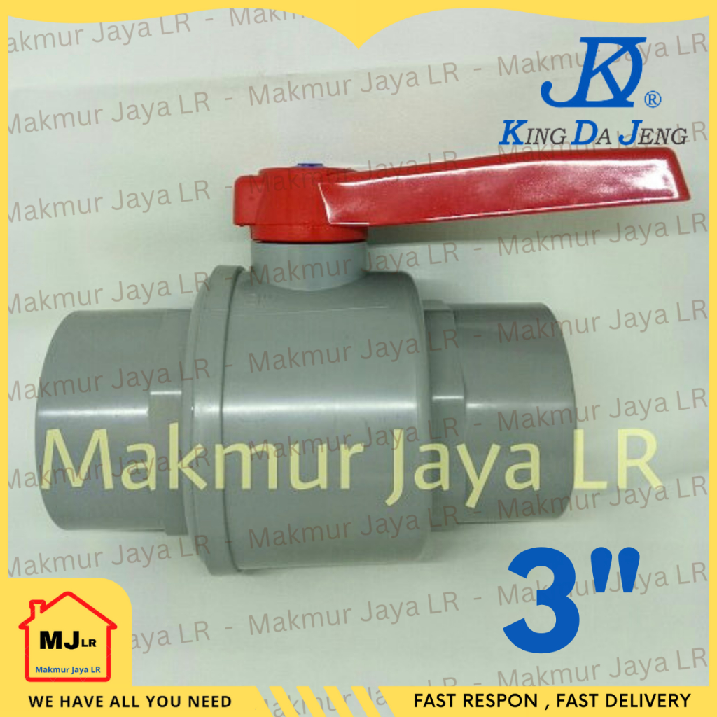 Jual Ball Valve Stop Kran 3" 3 inch KDJ AW Polos Tanpa Drat PVC StopKran BallValve / Stop Keran ...