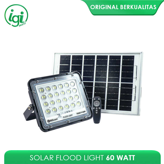 Jual LAMPU SOROT LED 60 WATT PANEL SURYA CELL SOLAR FLOOD LIGHT 60W ...