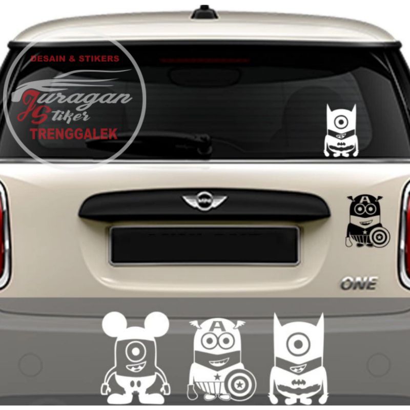 Jual Stiker cutting minion superhero batman mickey kapten amerika lucu ...