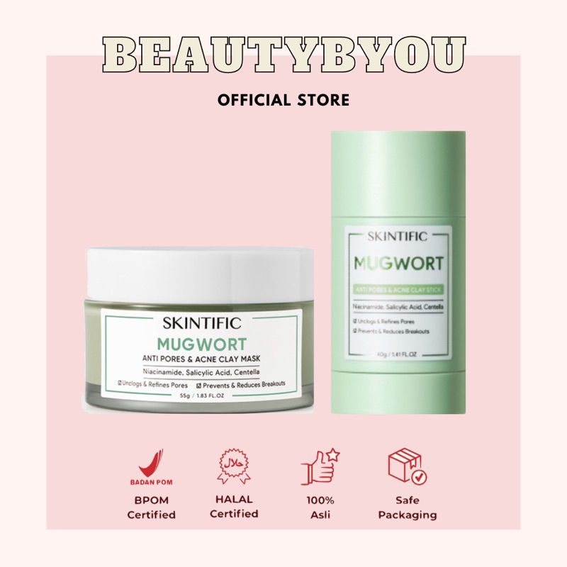 Jual SKINTIFIC Mugwort Stick Anti Pores & Acne Clay Mask Pore ...