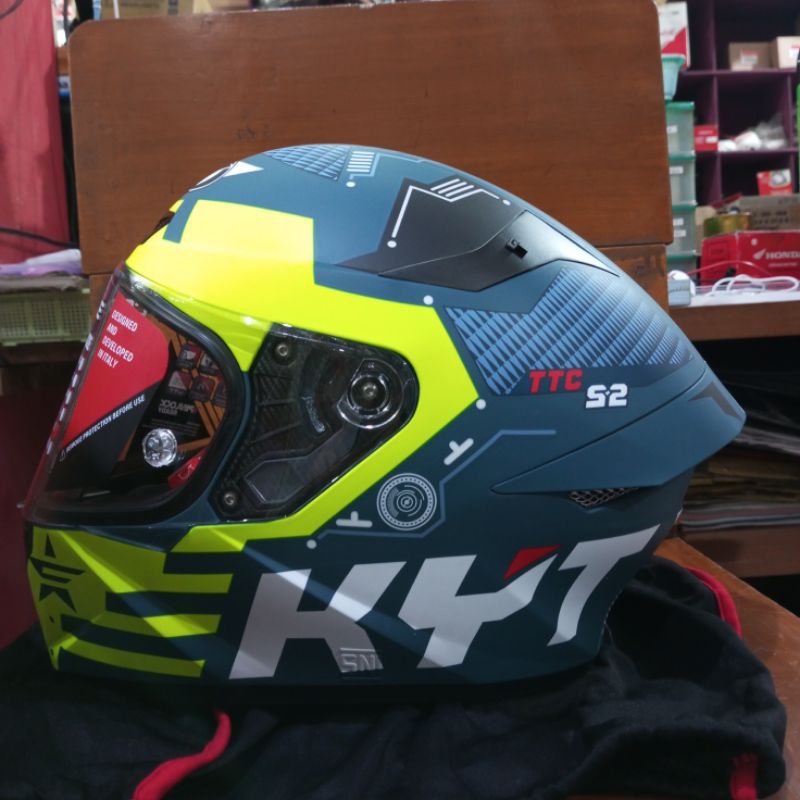 Jual Helm KYT TT Course Fuselage Matt Yellow Original | Shopee Indonesia