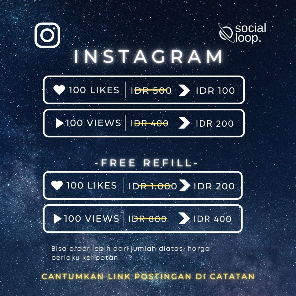 Jual INSTAGRAM LIKES VIEW PERMANENT GRATIS REFILL | LIKE INSTAGRAM VIEW INSTAGRAM PERMANEN ...