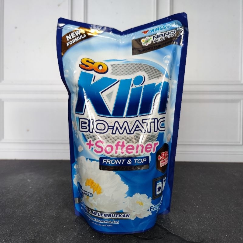 Jual Liquid Detergent So Klin Bio-Matic + Softener Front & Top Loading ...