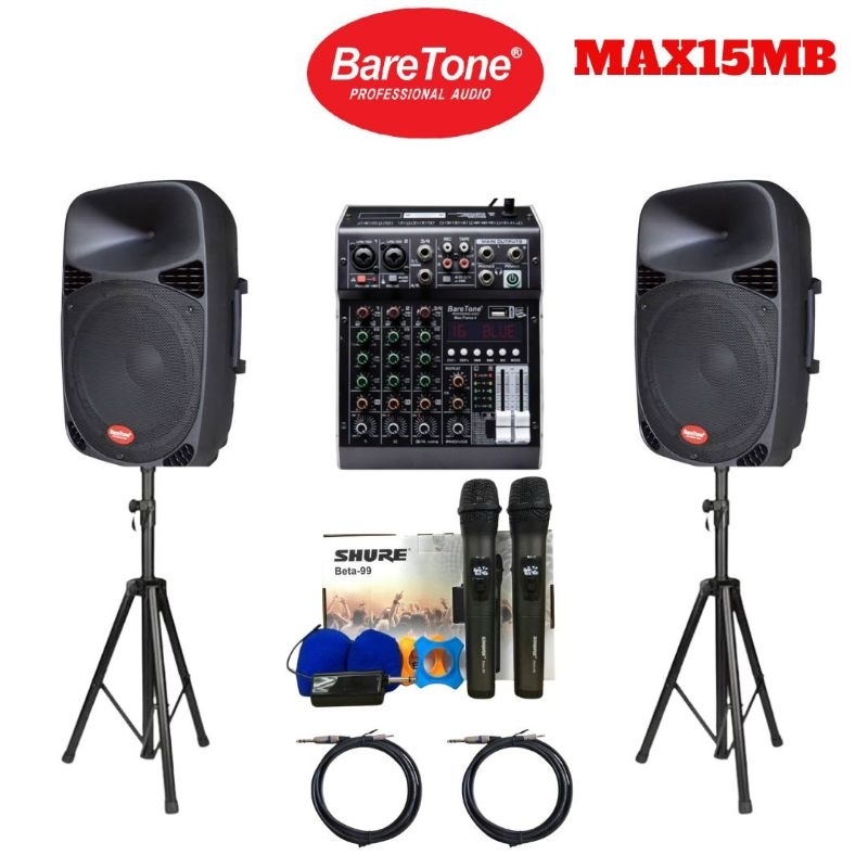 Jual Paket Sound System Live Music Cafe Baretone MAX15MB 15 inch Mixer ...