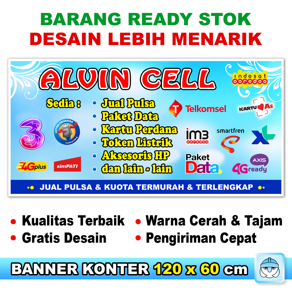 Jual BANNER SPANDUK KONTER TERBARU UKURAN 120X60 TERMURAH TERBAIK ...