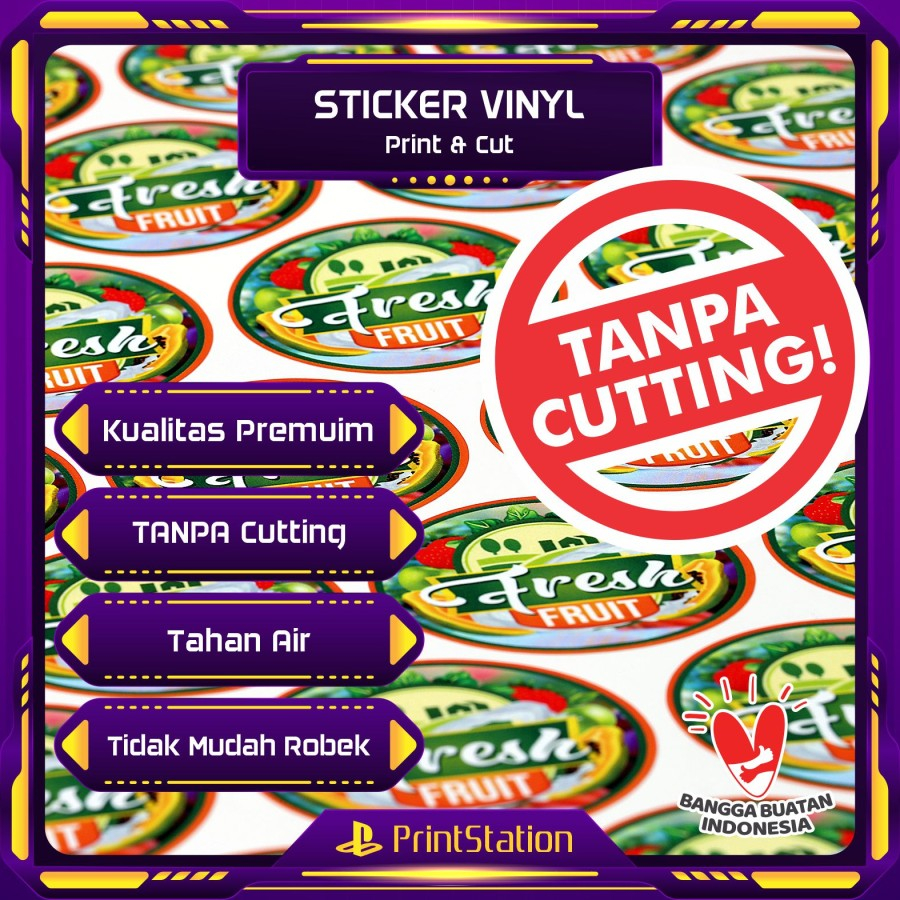 Jual Cetak Sticker Vinyl / Transparan A3+ TANPA Cutting! | Shopee Indonesia