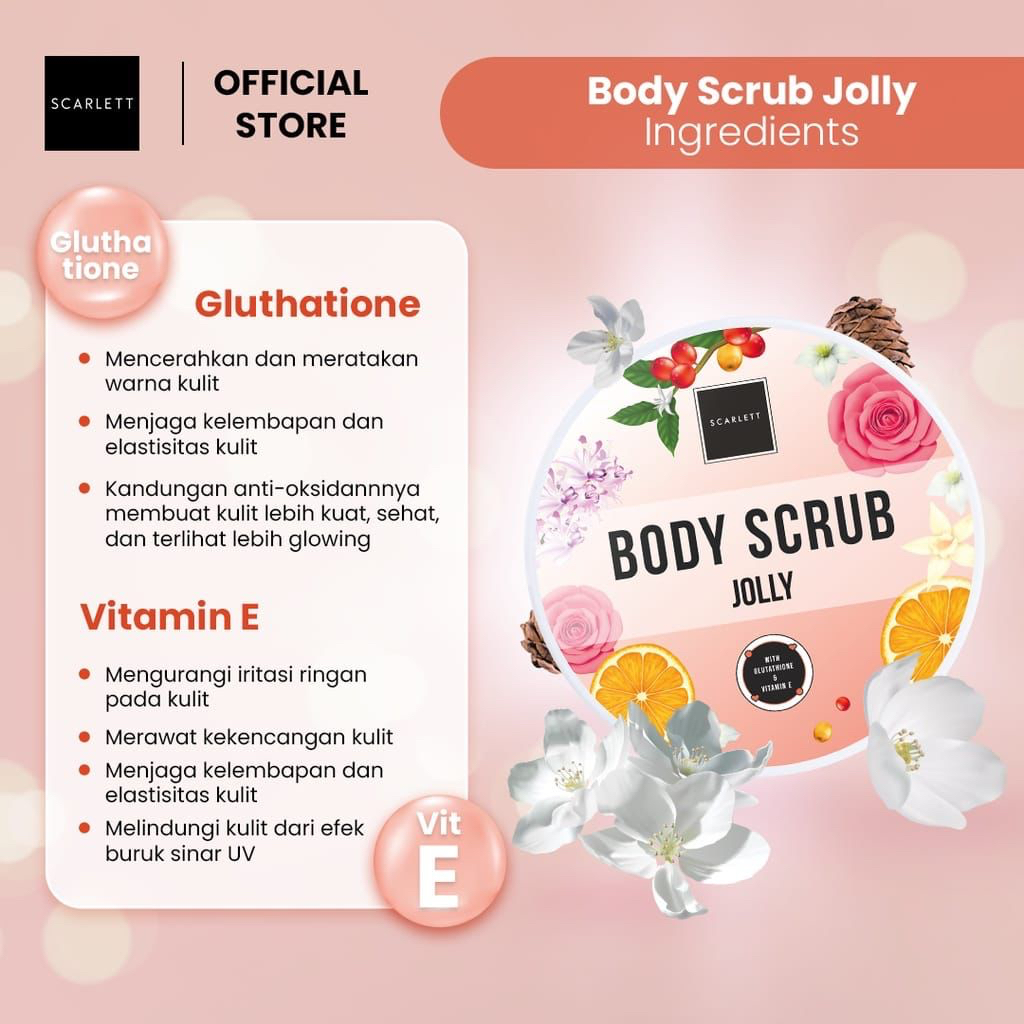 Jual [BPOM] SCARLET Whitening Body Scrub Scarlett By Felicya Angelista ...