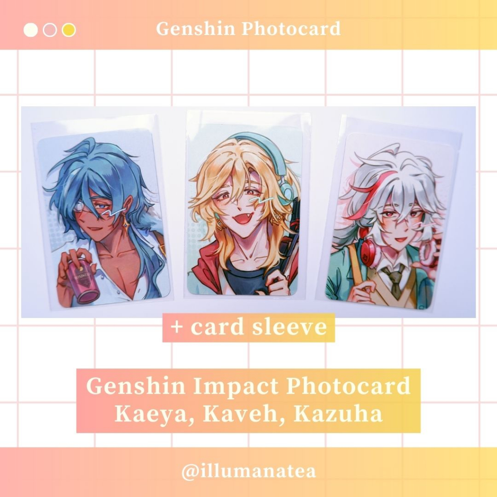 Jual Genshin Impact Photocard - Kaveh Kaeya Kazuha | Shopee Indonesia