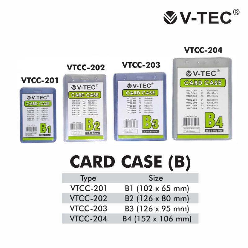 Jual V-Tec Id Card B1 B2 B3 B4 1 pack / name tag B1 B2 B3 B4 | Shopee ...
